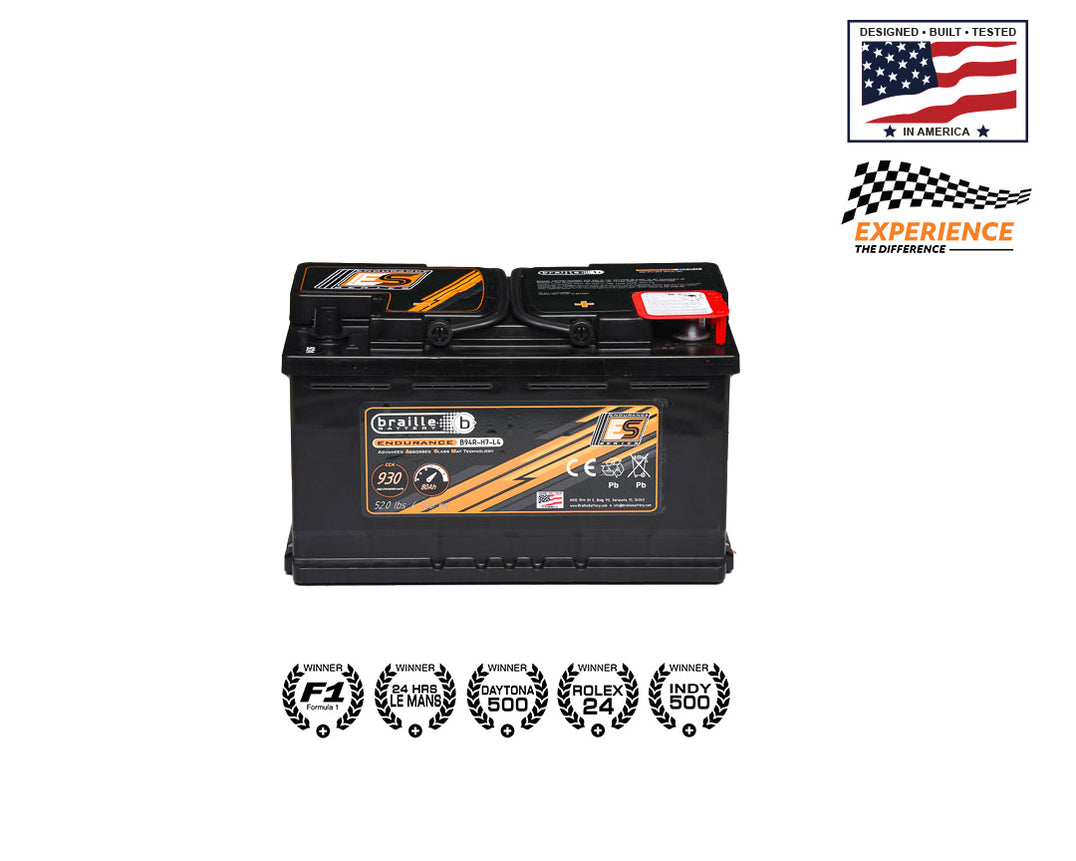 Braille Endurance AGM Battery Group Size 94R H7 L4 — Shop Braille New