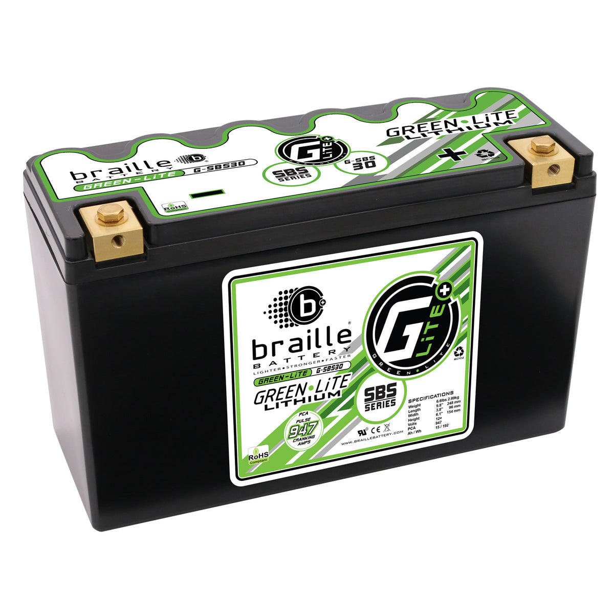 Braille G-SBS30S GreenLite Automotive / Racing (Extra Capacity) Lithiu ...